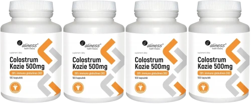 4 x Colostrum Kozie 28% IG 500 mg Aliness - Dzielnica Zdrowia
